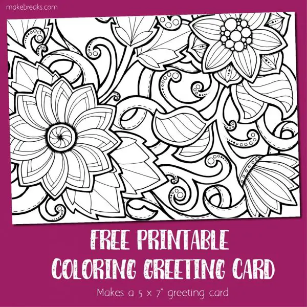 Coloring Cards Archives - Make Breaks