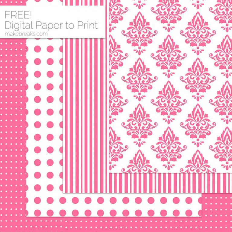 Pink Pattern Digital Paper Download - Make Breaks