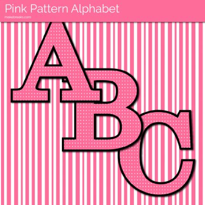 Pink Dot Free Printable Letters - Make Breaks