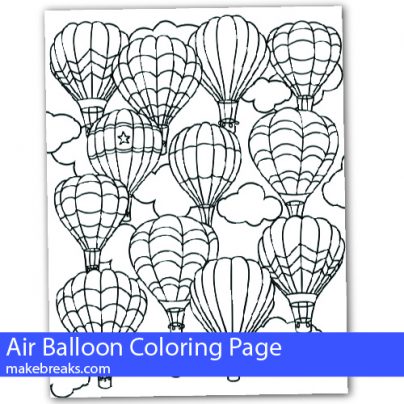 Free Air Balloon Coloring Page - Make Breaks