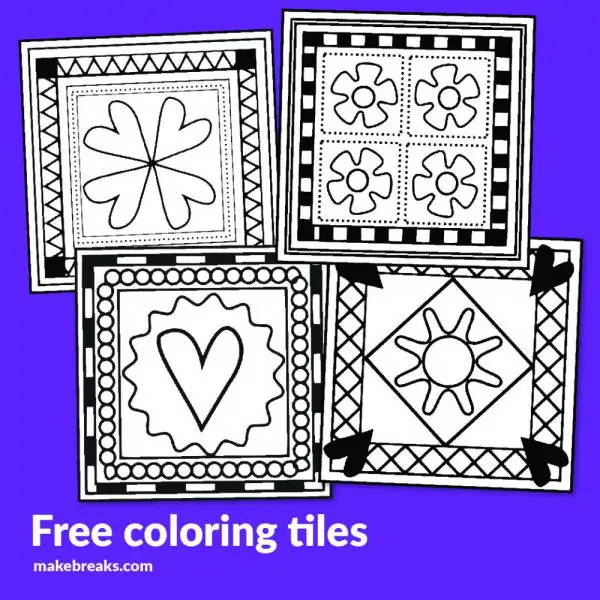 Coloring Tiles Free Digital Stamps - Make Breaks