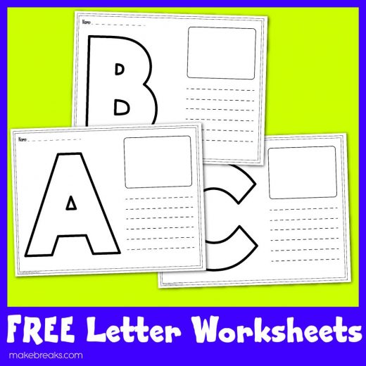 Free Letters Worksheets For Teachers - Make Breaks