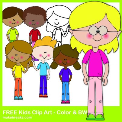 Free Cute Kids Clipart For Teachers - Make Breaks