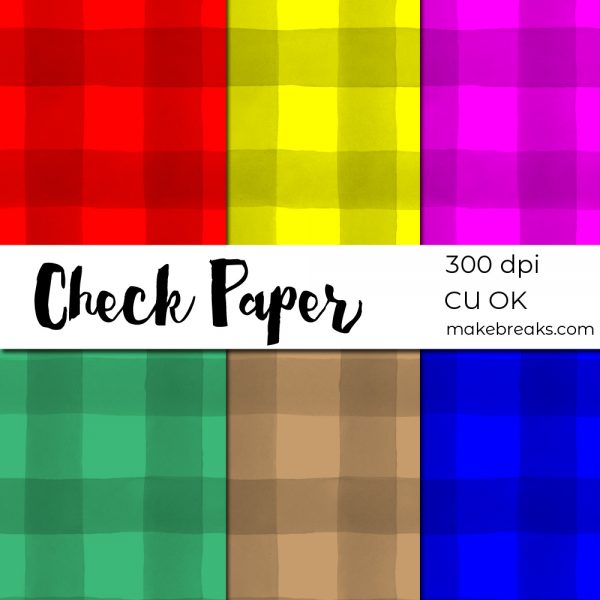 Check Plaid Tartan Digital Paper Download - Make Breaks