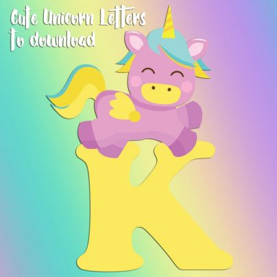 Cute Unicorn Alphabet Letters to Print - Free Printable Alphabet - Make ...