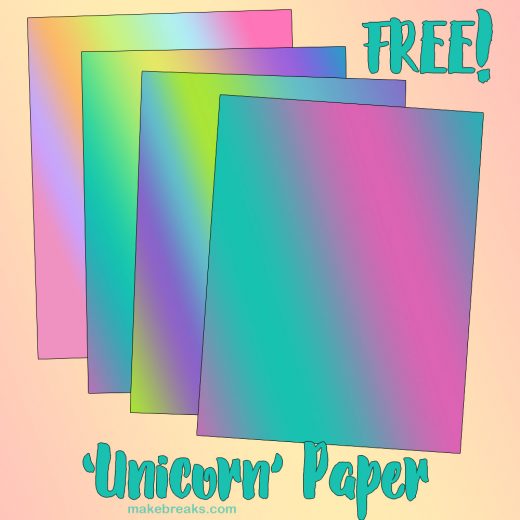 Rainbow 'Unicorn' Digital Paper Download - Make Breaks