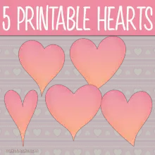 Five Free Printable Pink Heart Templates - Make Breaks