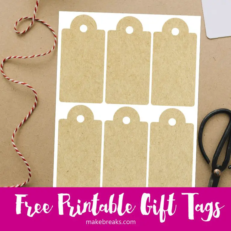 Kraft Paper Free Printable Gift Tags - Make Breaks