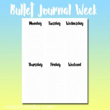 Free Week Bullet Journal Page - Make Breaks