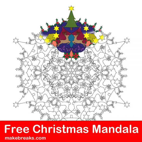 Free Christmas Mandala Coloring Page - Make Breaks