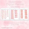 Free Digital Planner Stickers - Watercolor Months, Days and Dates ...