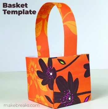 Free Easy Paper Basket Template - DIY Gift Packaging - Make Breaks