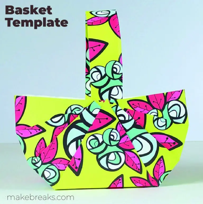Free Paper Basket Template - DIY Gift Packaging - Make Breaks