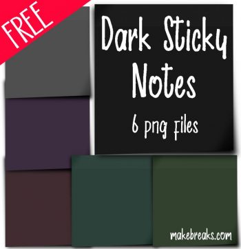 Dark Digital Sticky Notes for Digital Planners - Make Breaks