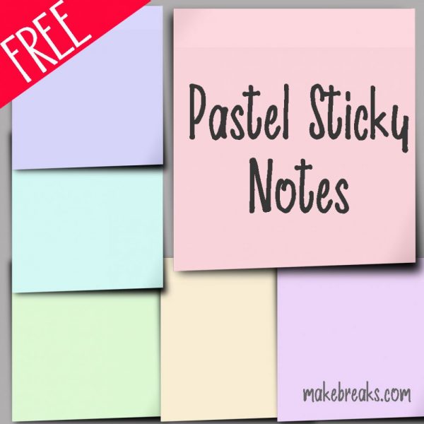 Pastel Digital Sticky Notes for Digital Planners - Make Breaks