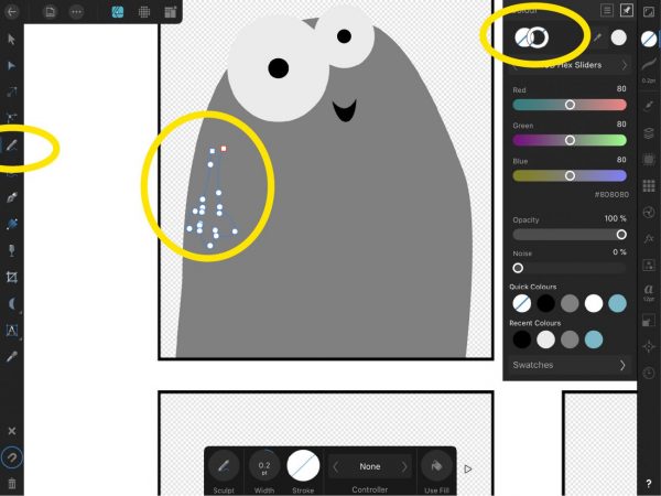 Beginner Affinity Designer iPad Tutorial - Make Monster Stickers - Make ...