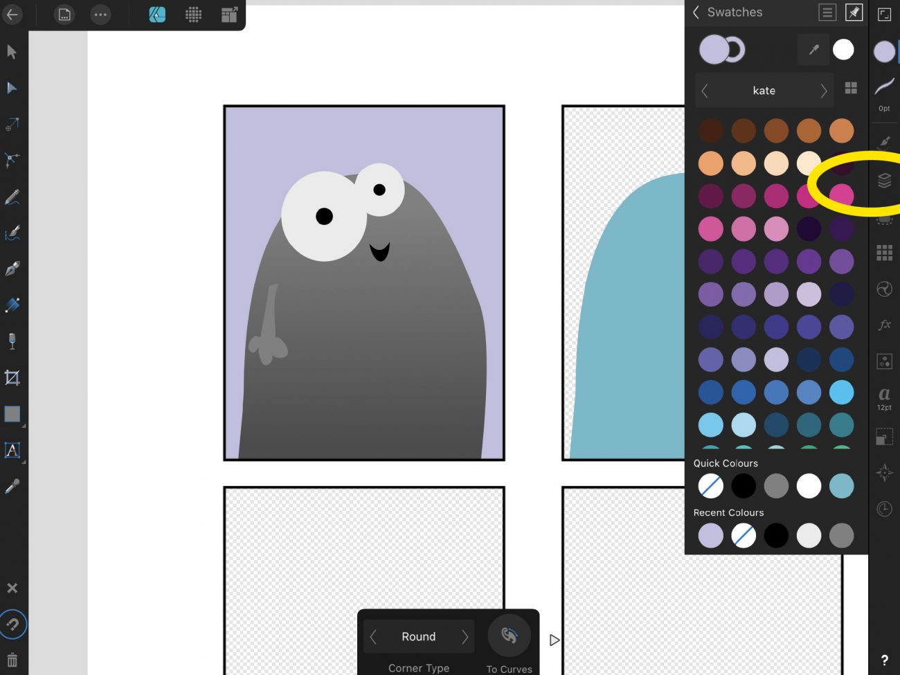 Beginner Affinity Designer iPad Tutorial - Make Monster Stickers - Make ...