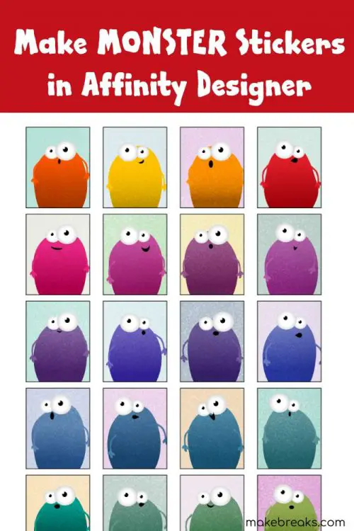 Beginner Affinity Designer iPad Tutorial - Make Monster Stickers - Make ...