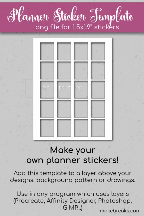 Free Printable Planner Sticker Template - Make Breaks
