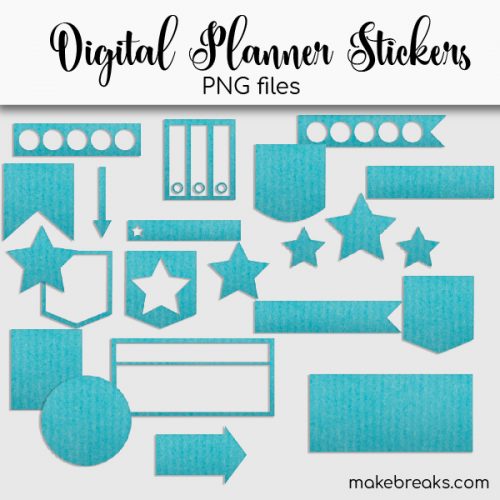 Free Digital Planner 'Card' Stickers - PNG Files - Make Breaks