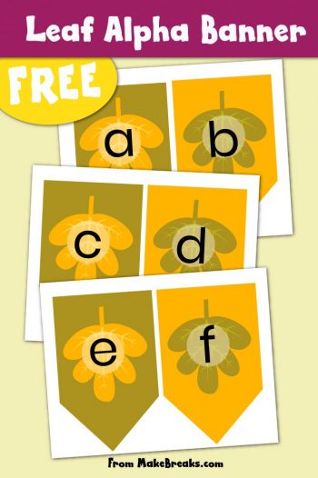Autumn Leaves Alphabet Bunting Template - Make Breaks
