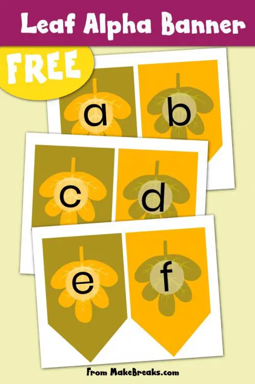 Autumn Leaves Alphabet Bunting Template - Make Breaks