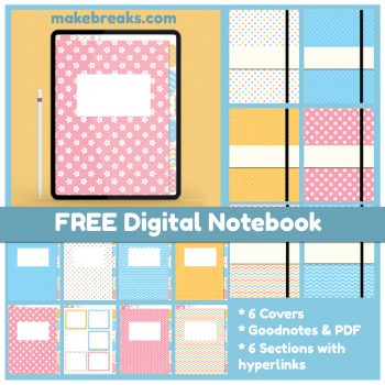Spring Pastel Colors Free Digital Notebook for Goodnotes & Other PDF ...