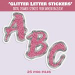 Free Printable Glitter Letters and Alphabet - Make Breaks