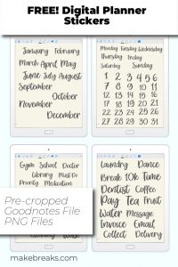 Free Essential Words Digital Planner Stickers for Goodnotes & PNG files ...