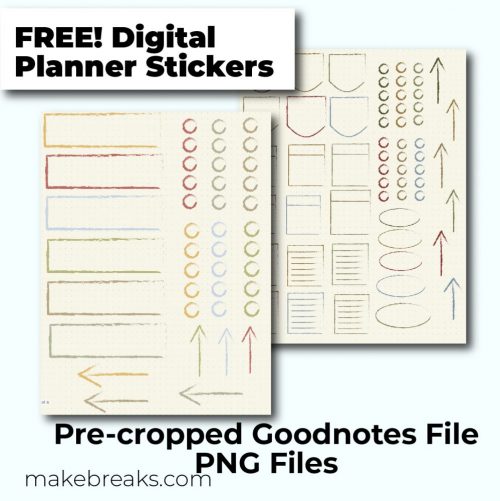Free Hand Drawn Elements Digital Planner Stickers for Goodnotes & PNG ...