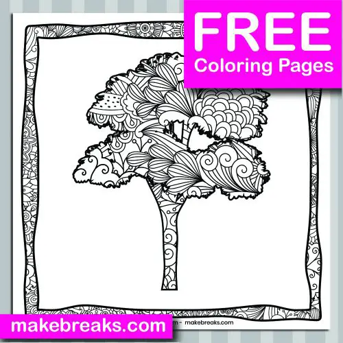 Free Tree (10) Coloring Page - Make Breaks