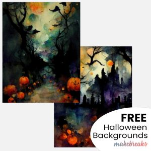 Free Halloween Watercolor Digital Backgrounds - Make Breaks